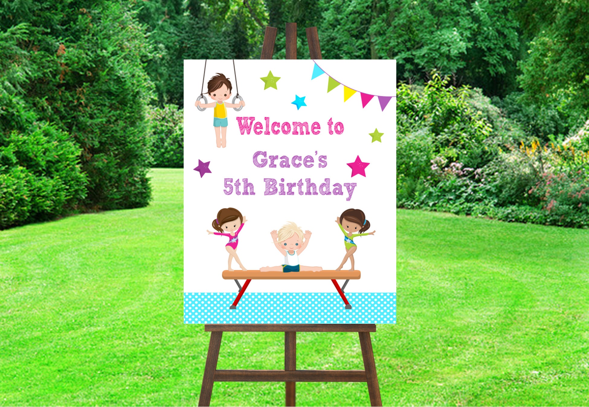 Gymnastics Welcome Sign Gymnastics Party Gymnastics - Etsy