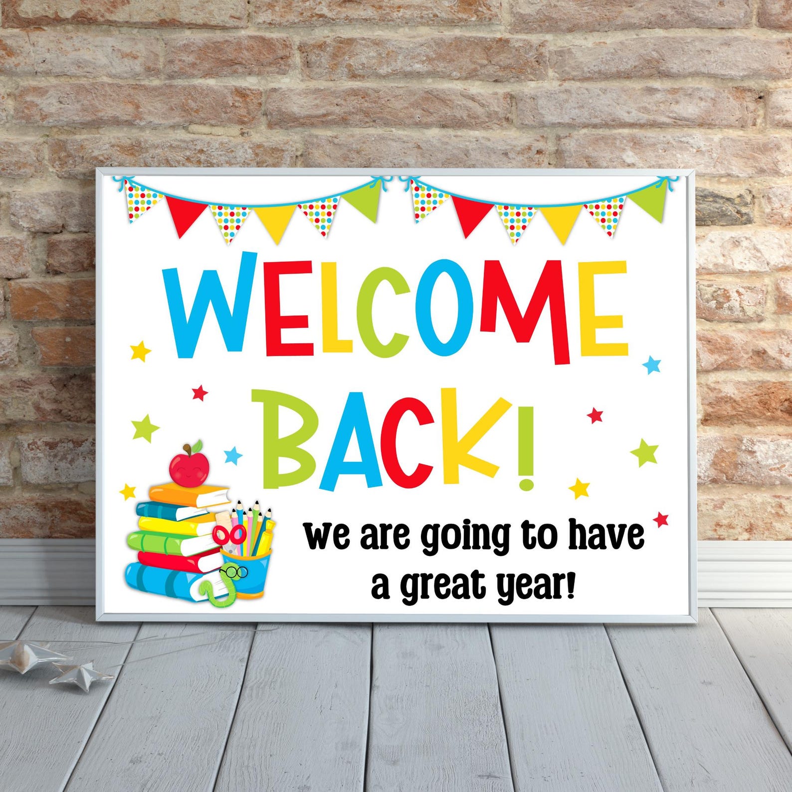Welcome Back to School Sign: Classroom Decor Printable - Etsy