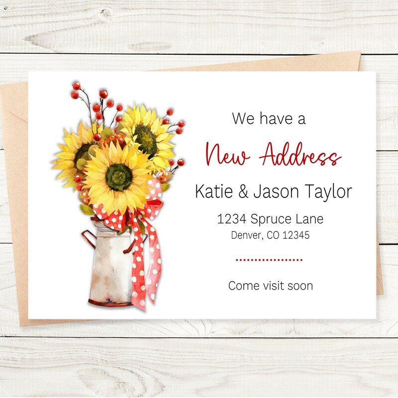New Address Card - Etsy