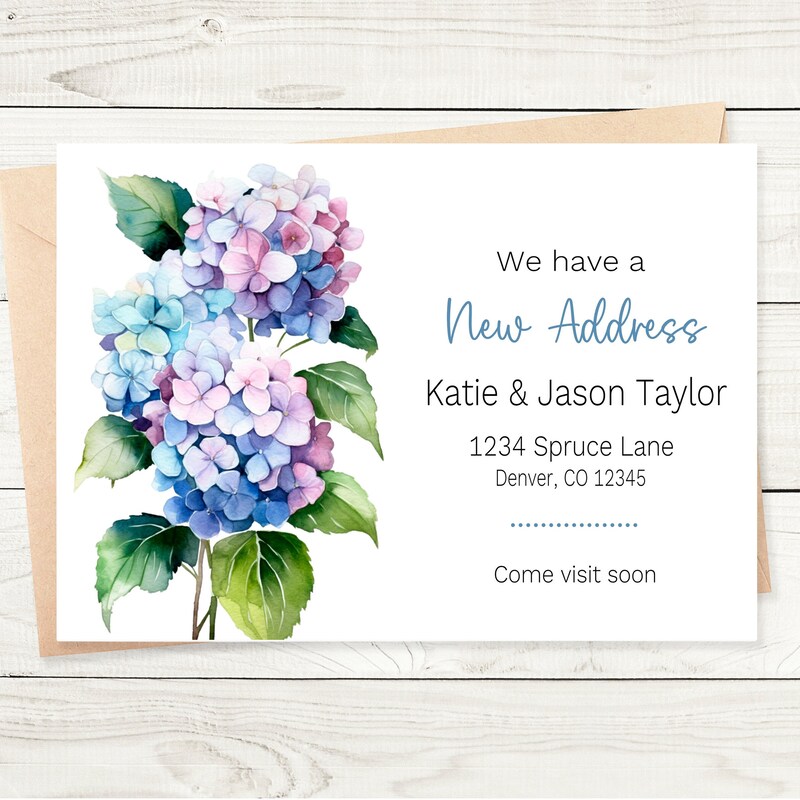 Hydrangea Postcard - Etsy