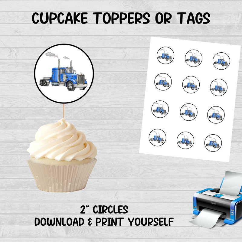 Truck Cupcake Topper - Etsy