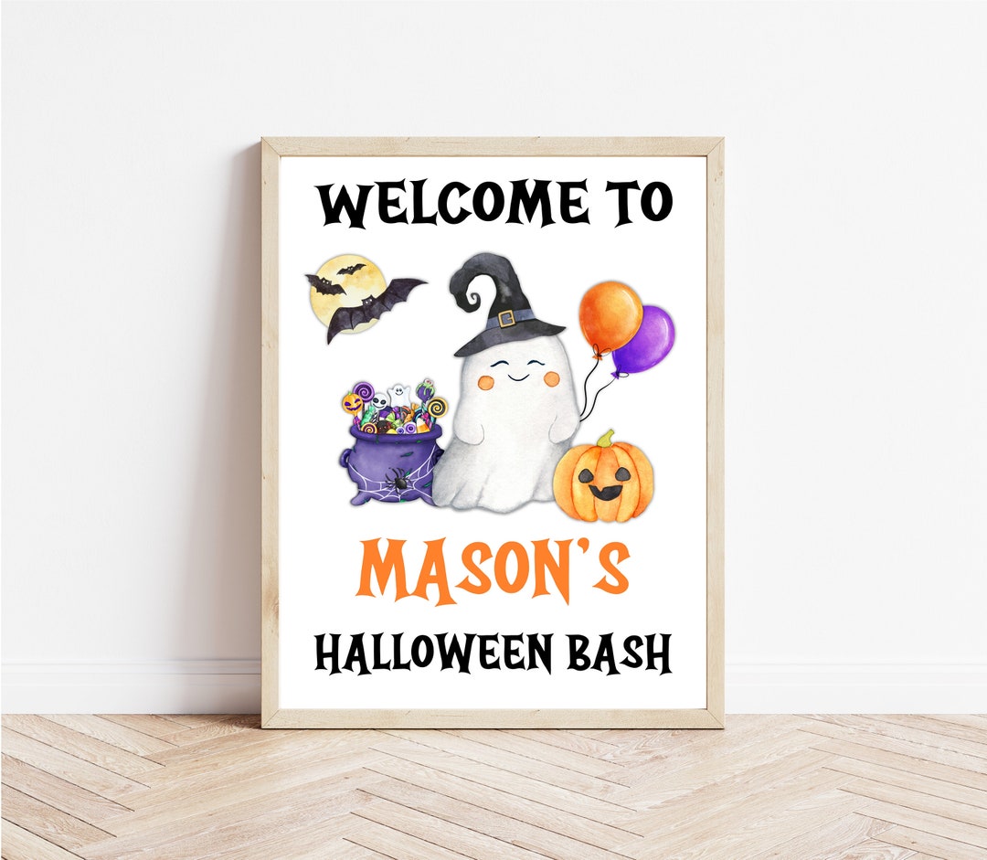 Halloween Welcome Signs, Halloween Party Decorations, Halloween Bash ...