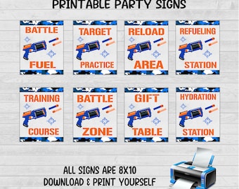 Nerf Battle Signs - Etsy