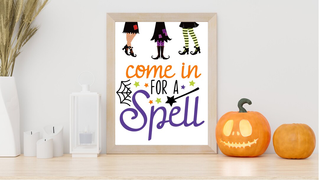 Come in for a Spell Halloween Printable Halloween Décor - Etsy