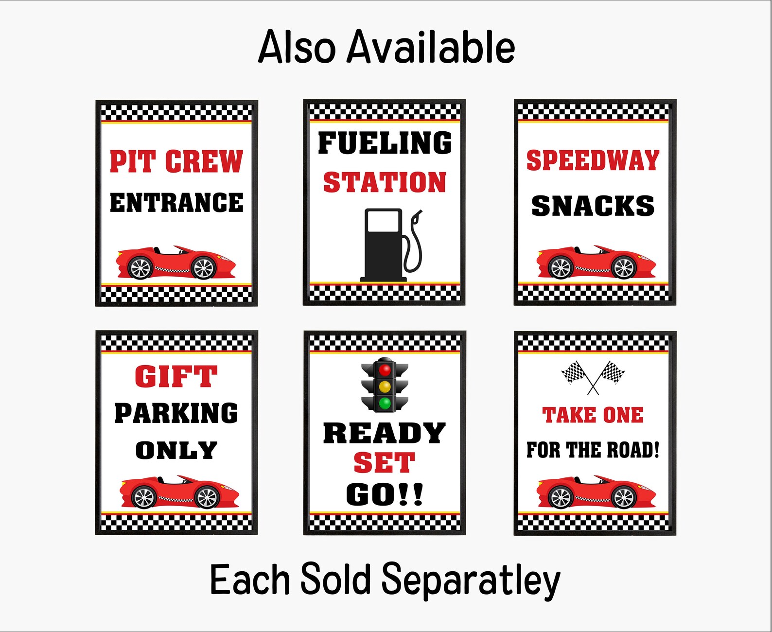 Race Car Favor Sign Race Car Party Sign Race Car Party - Etsy