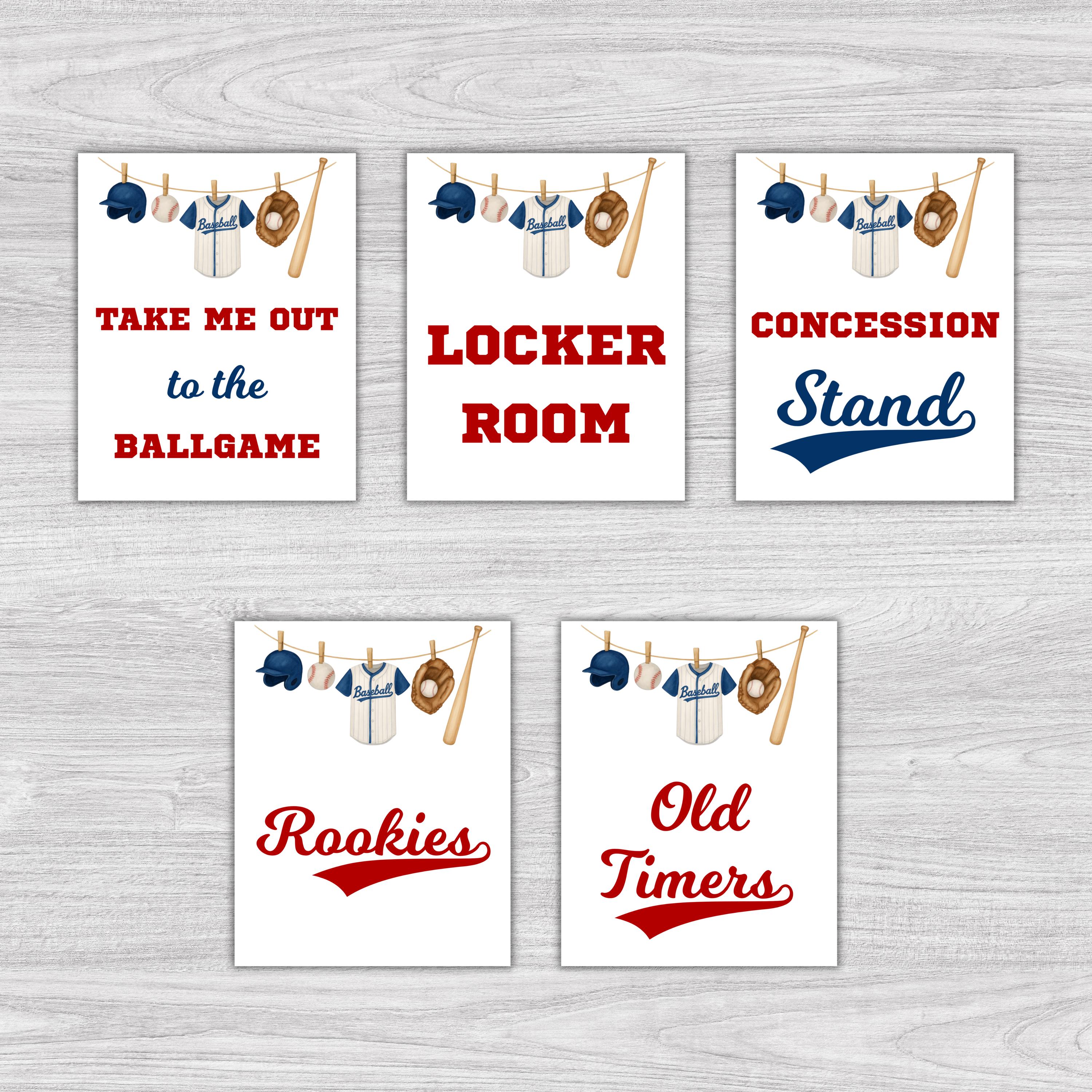 Baseball Party Signs: Printable Birthday Decorations - Etsy