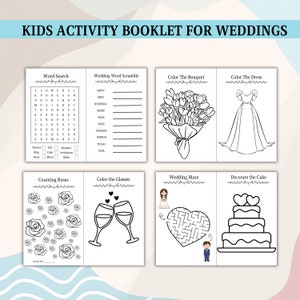 Kids Wedding Activity Book: Coloring Pages & Games - Etsy