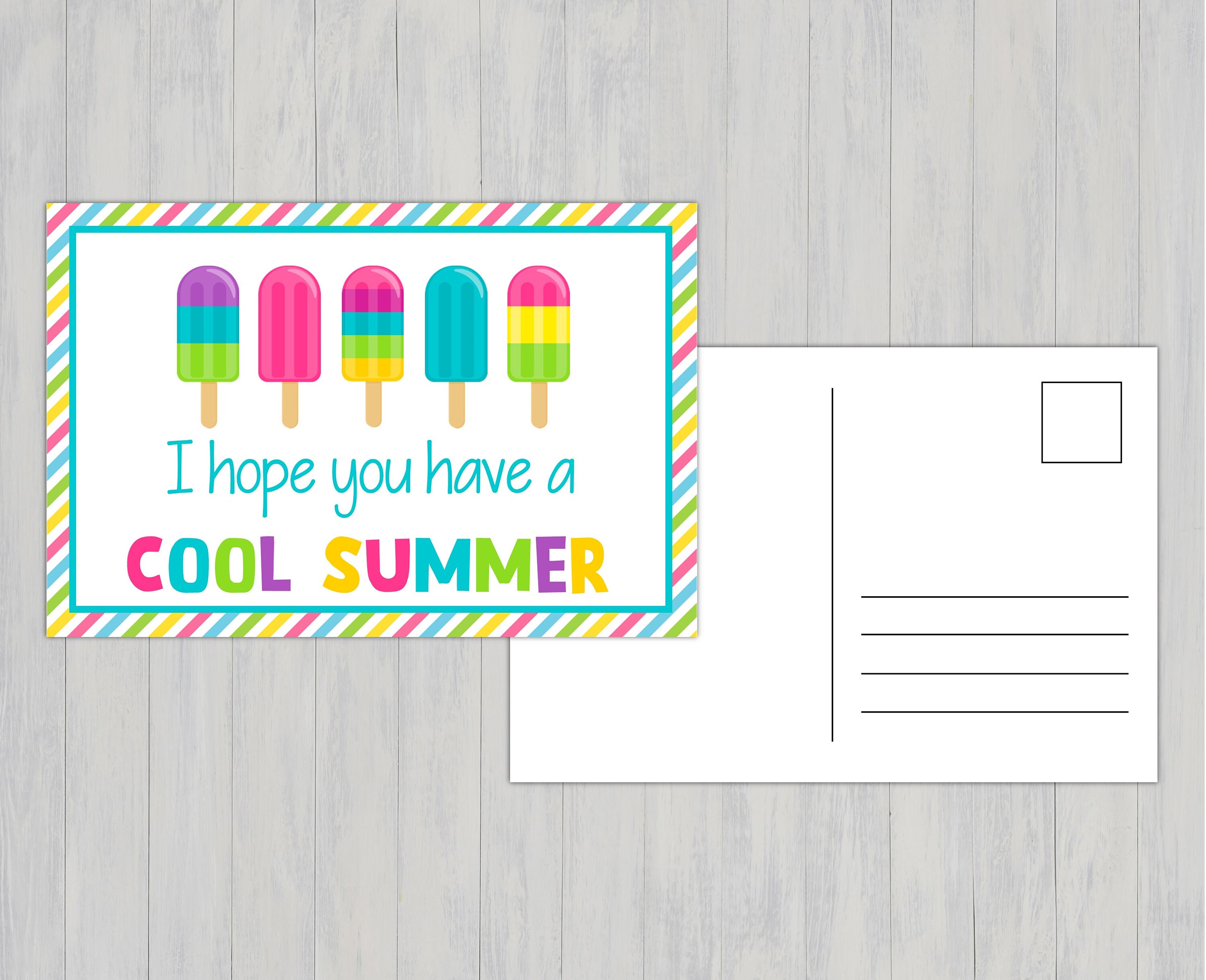 Cool Summer, Mail for Students, Postcard for Students , Note From ...