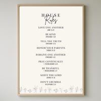 Printable Family House Rules Poster, Family Rules for Kids, Family ...