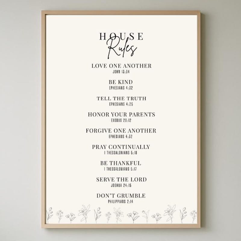 House Rules Art - Etsy