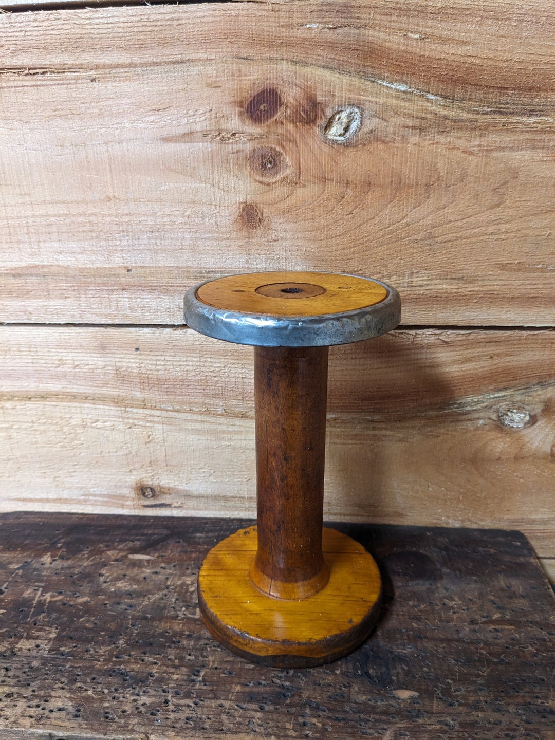 Bobbin With Steel Accents, 7.25 Tall X 4.25 Wide - Etsy