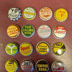 16 Different Vintage New Old Stock Soda Bottle Caps - Etsy