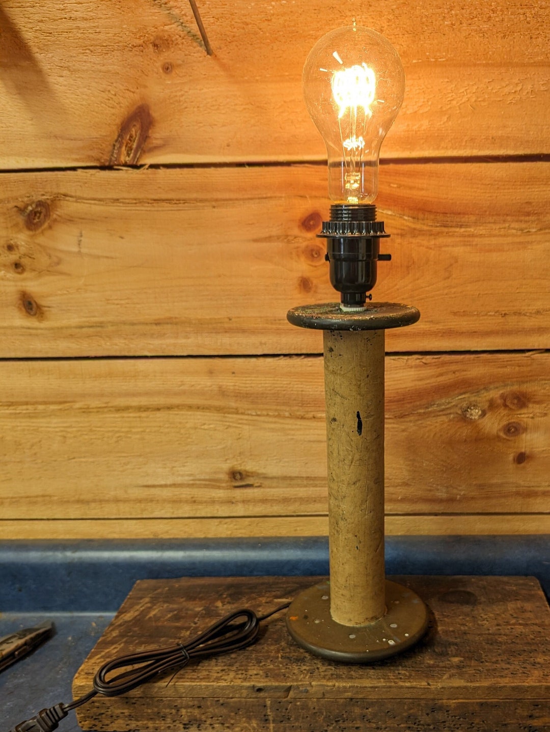 Bobbin Lamp, With Vintage Paint Splatter. Paint Does Chip Off! See ...