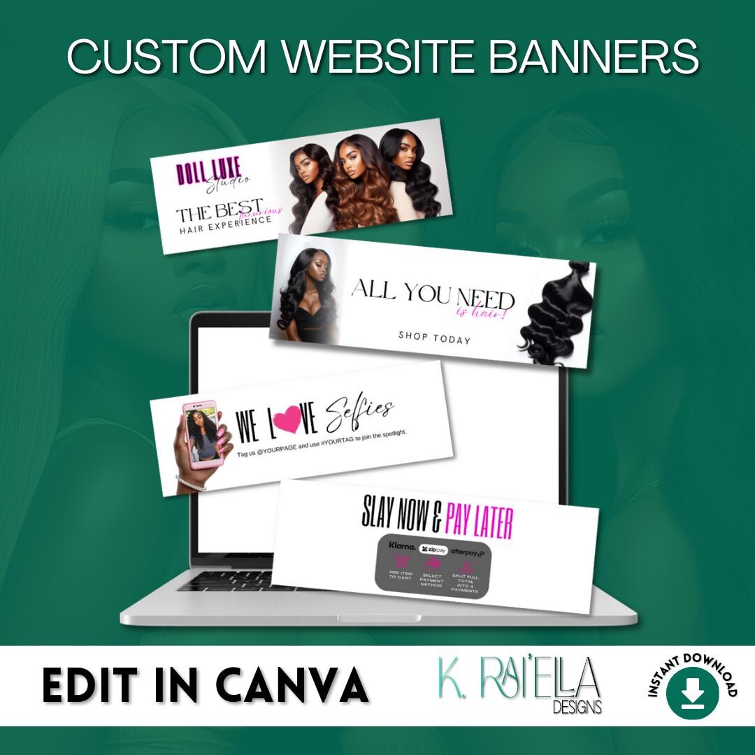 WEBSITE BANNER Template/diy Canva/editable Template/diy Website Banner ...
