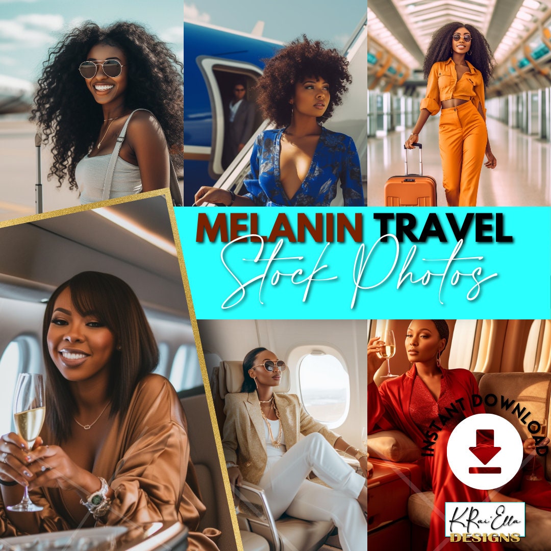 Melanin Themed Travel Stock Photo Bundle, Beauty Stock Photos, Stock ...