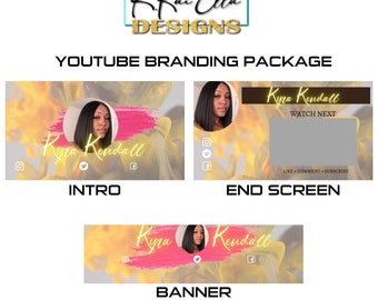 Youtube Branding Package Intro, Header Cover, End Card, Outro, Animated ...