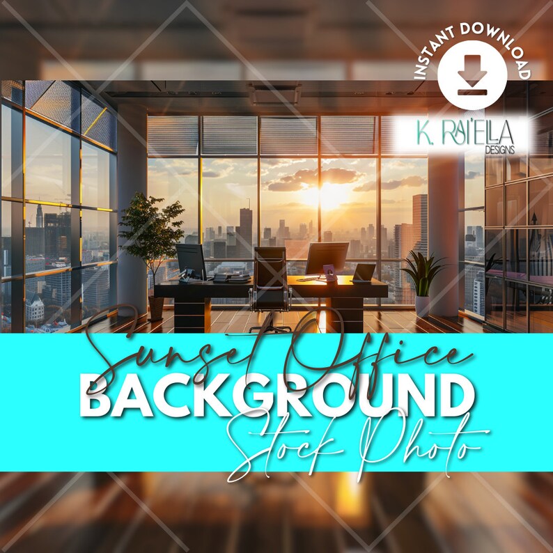 Sunset Virtual Background Bookshelf for Zoom Meetings, Home Office ...