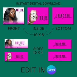 Hair Mailer Box Design/bundles Packaging/hair Box/diy Custom Box Design ...