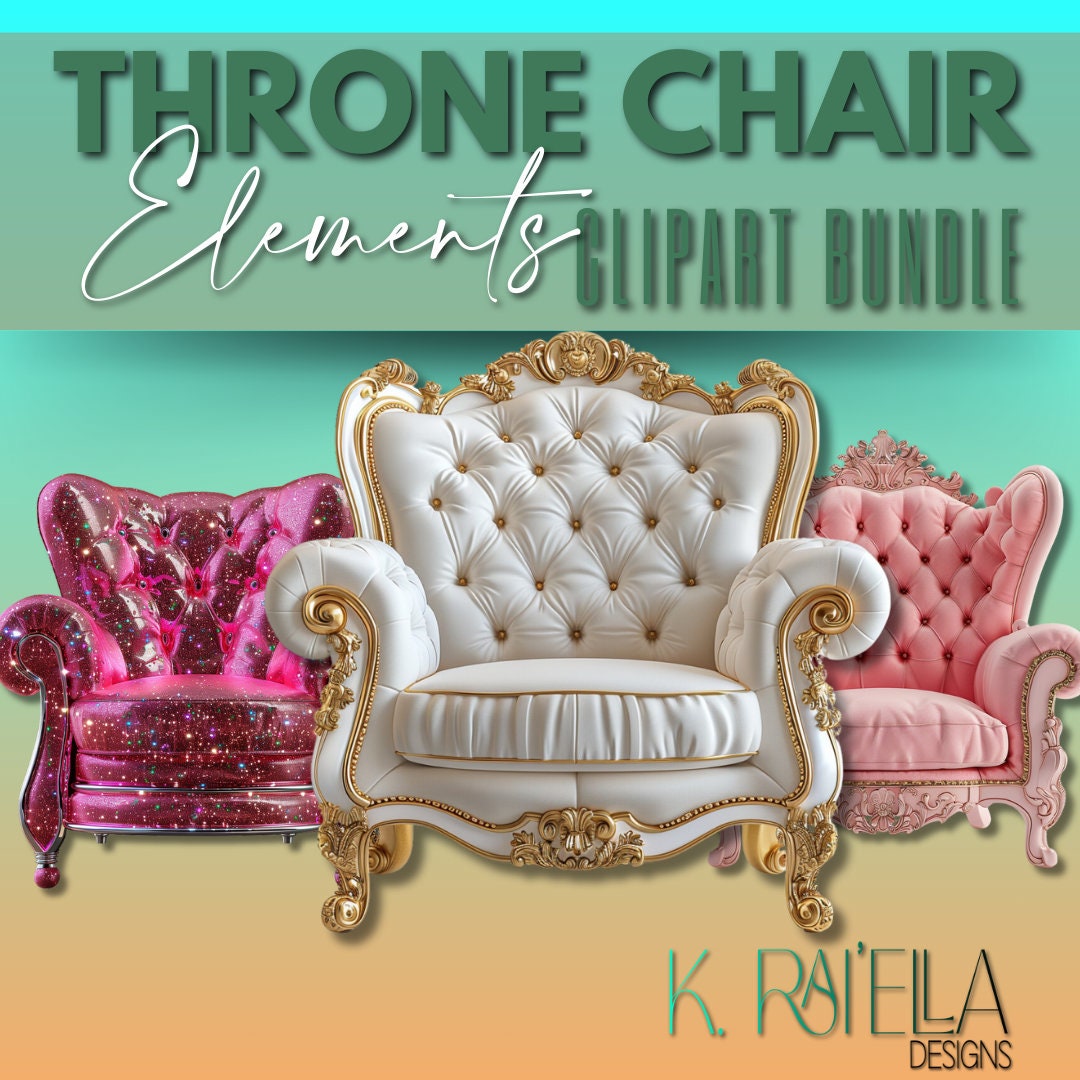 Throne Chair Design Elements, Chair Clipart, Clipart, Glam Clipart, PNG ...