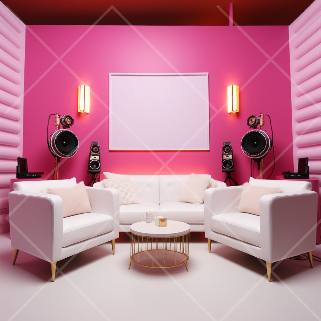 PINK Podcast Stock Photo Bundle, Podcast Studio, Podcast Promo, Stock ...