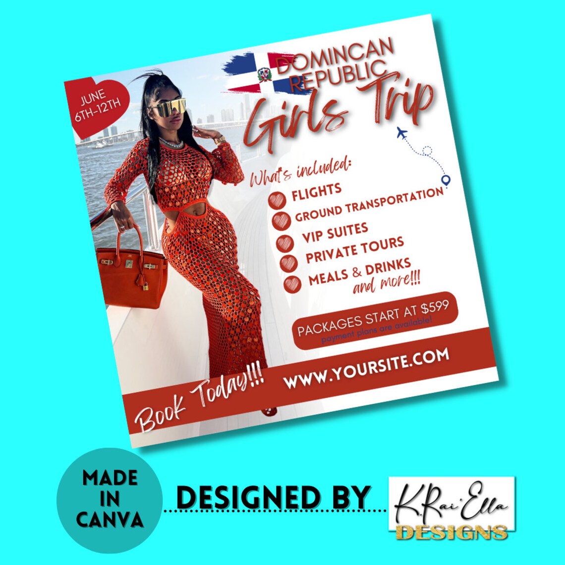 Travel Agent Flyer/girls Trip Flyer/travel Agent Instagram Template ...