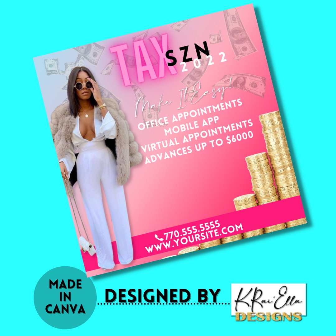 Tax Season Flyer, DIY Flyer, Tax Flyer Template, Tax Prep Flyer ...