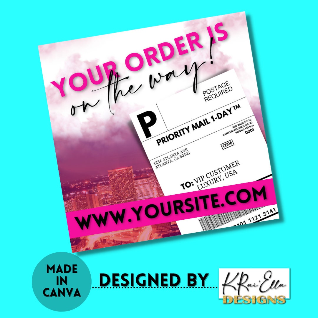 Shipped Flyer, Canva Template, Order Has Shipped Flyer, Instagram Flyer ...