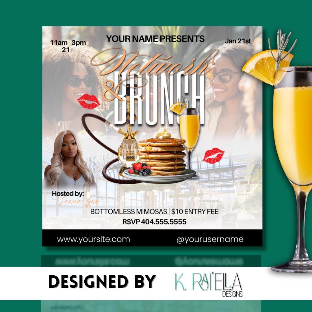 Brunch Flyer, Invitation Flyer, Networking Event, Social Media Flyer ...