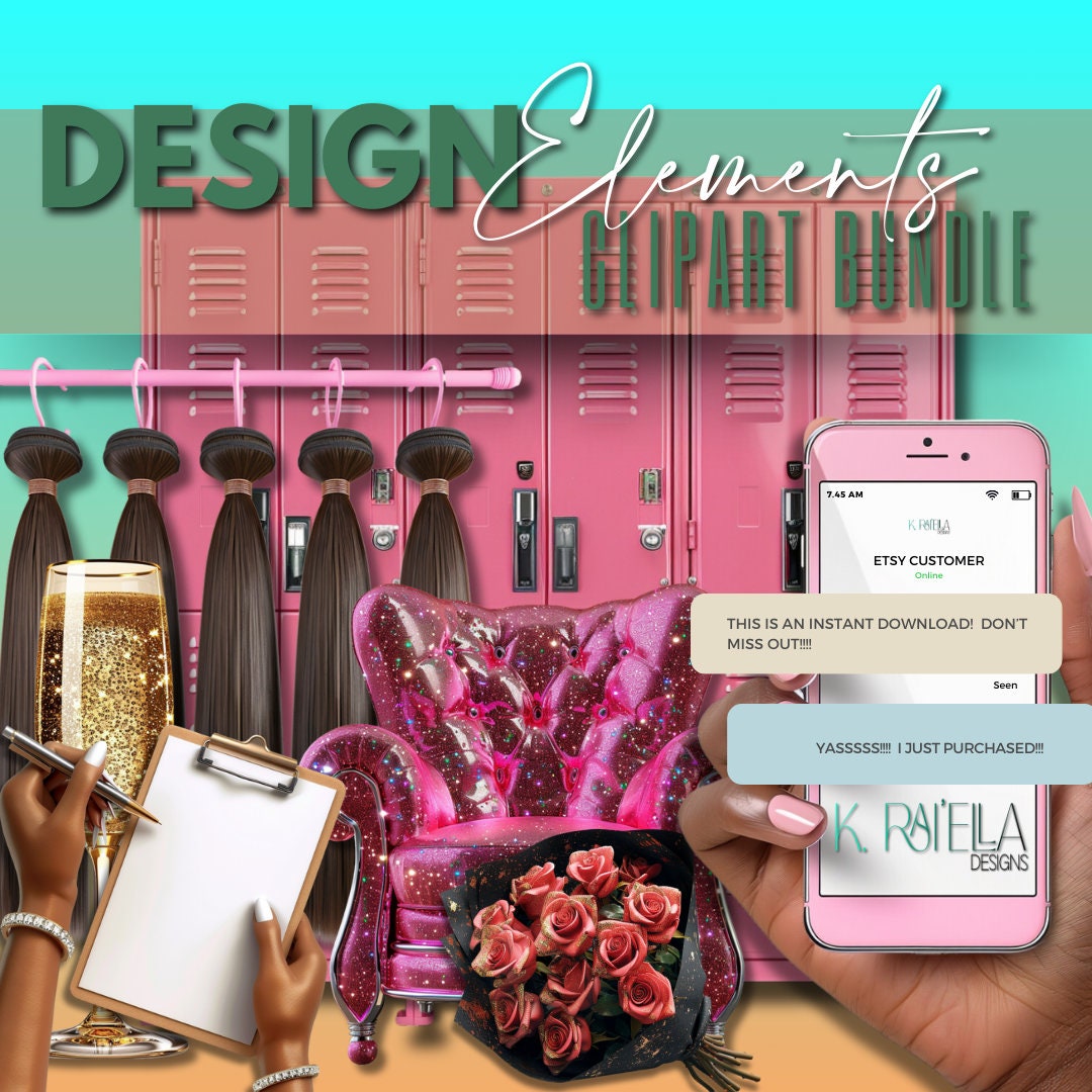 81 Pink and Gold Design Elements, Clipart, Glam Clipart, PNG Clipart ...