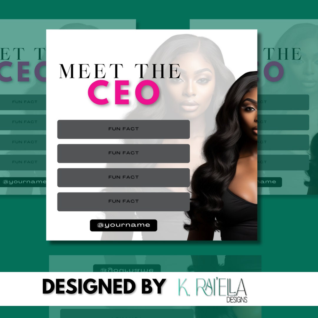 Meet the CEO Flyer, Social Media Flyer, Salon Suite Flyer, DIY ...