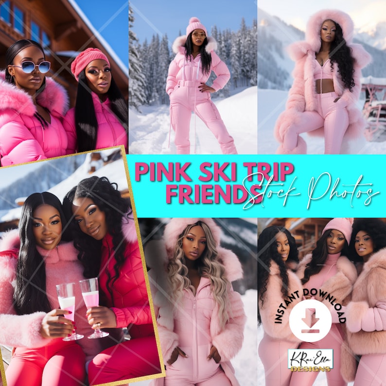 Ski Trip Pink Theme Photo Bundle, Beauty Stock Photos, Stock Images ...