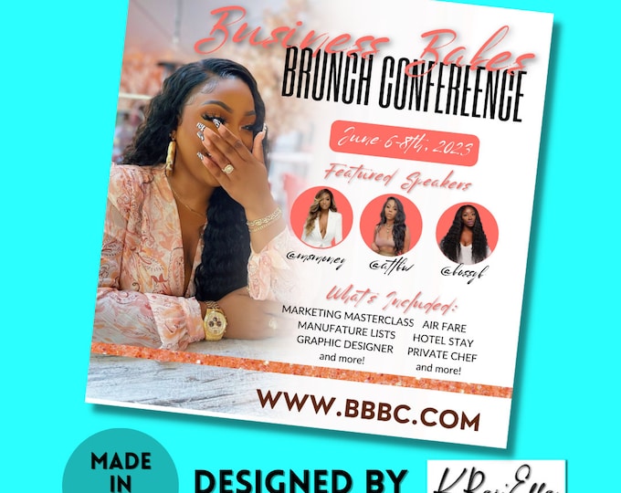 Brunch Flyer, Bridal Brunch Flyer, Brunch Invitation Flyer, Networking ...