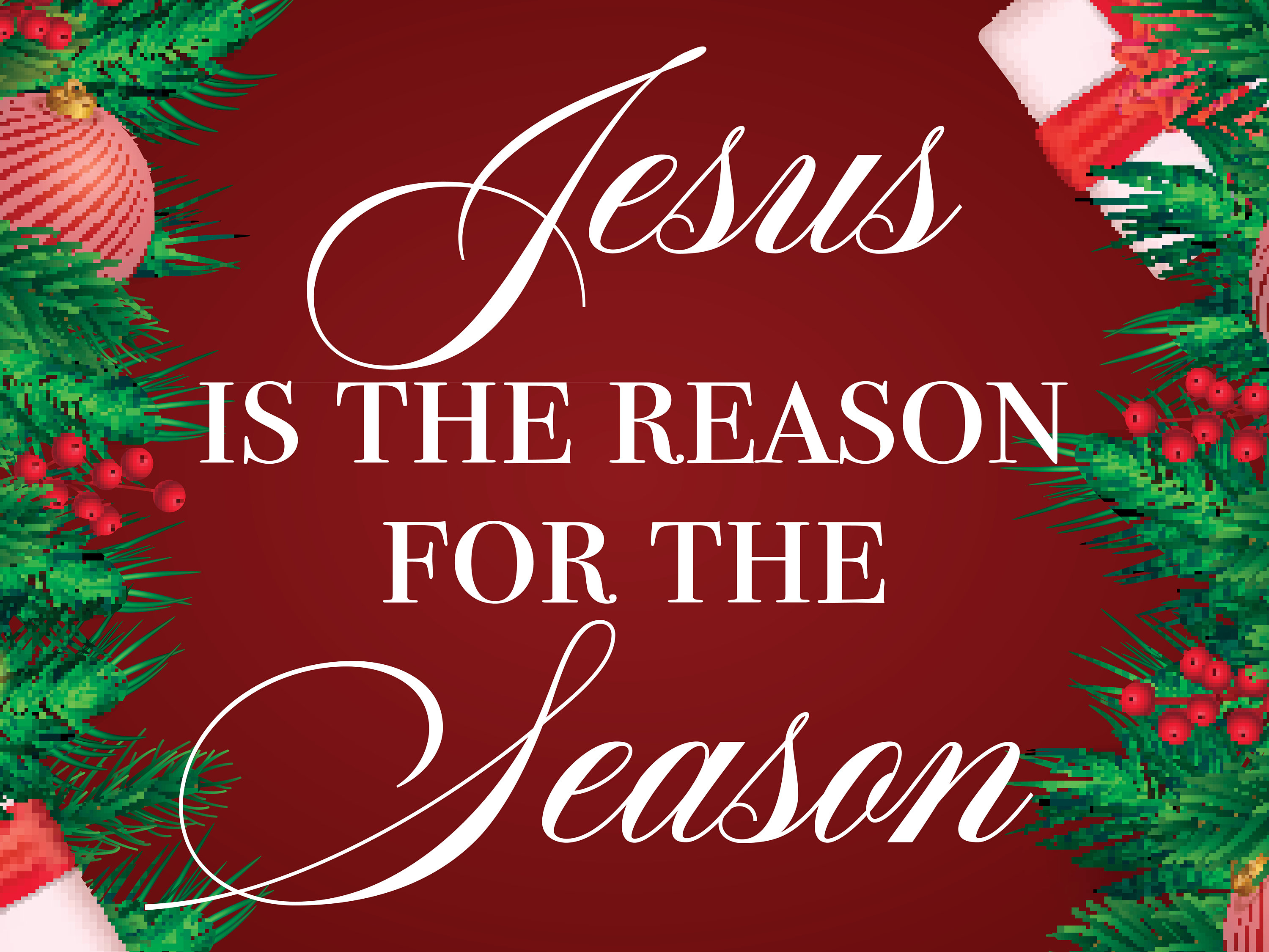 Jesus is the Reason for the Season - Christmas Yard Sign - Jesus Sign ...