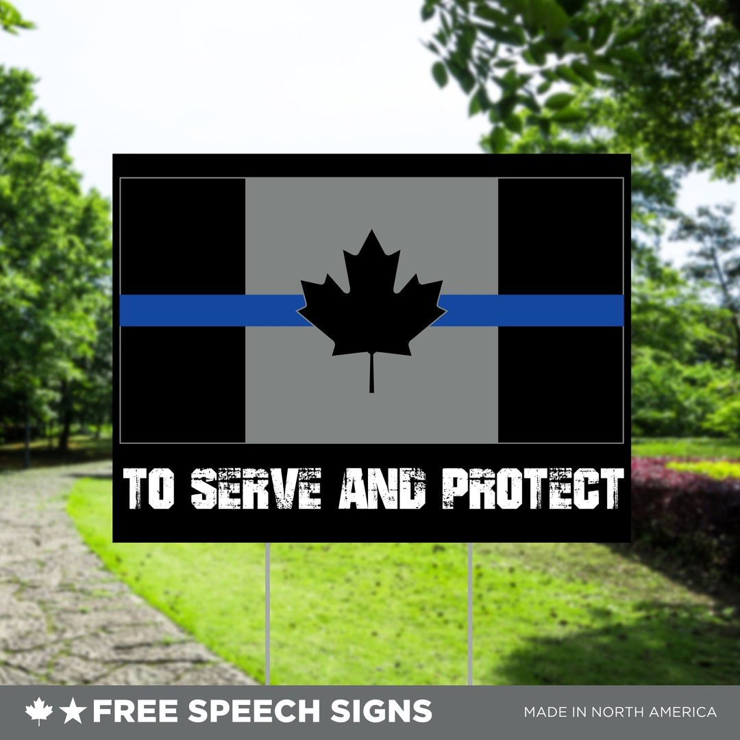 THIN BLUE LINE Canadian Flag Fallen Police Officer - Etsy