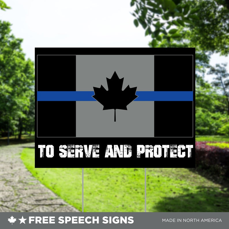 THIN BLUE LINE Canadian Flag Fallen Police Officer - Etsy