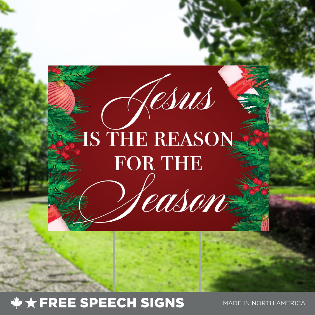 Jesus is the Reason for the Season - Christmas Yard Sign - Jesus Sign ...