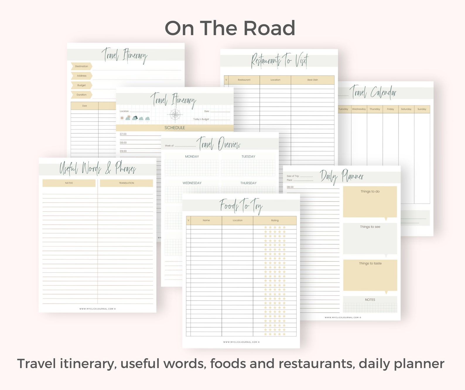 Vacation Planner Digital, Travel Planner Printable, Downloadable Outfit ...