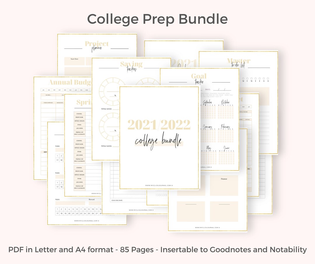 College Planner Academic Planner Printable 2021-2022 Student Planner ...