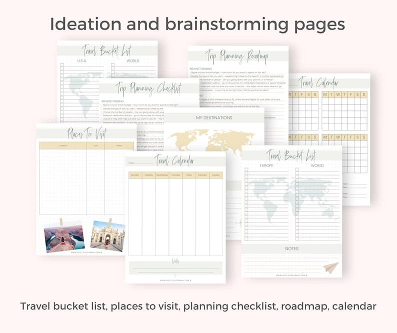 Vacation Planner Digital, Travel Planner Printable, Downloadable Outfit ...