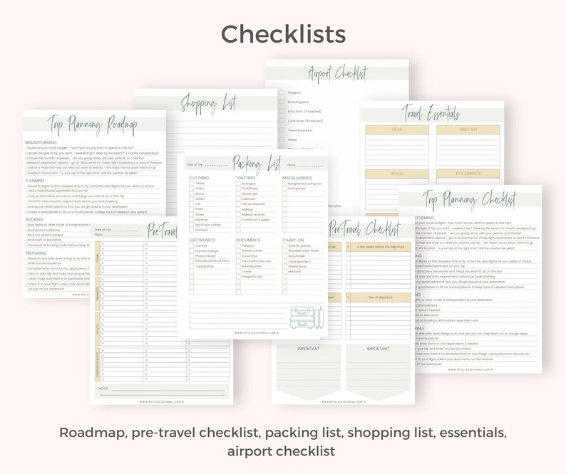 Vacation Planner Digital, Travel Planner Printable, Downloadable Outfit ...