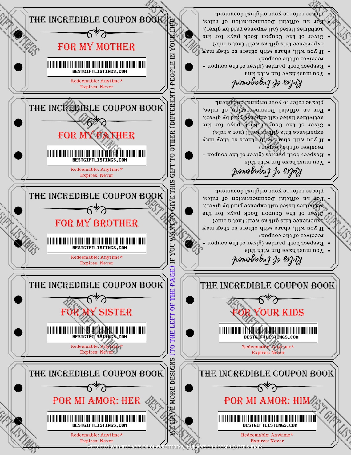 Printable Coupon Book for Sister, Instant Download Printable PDF With ...