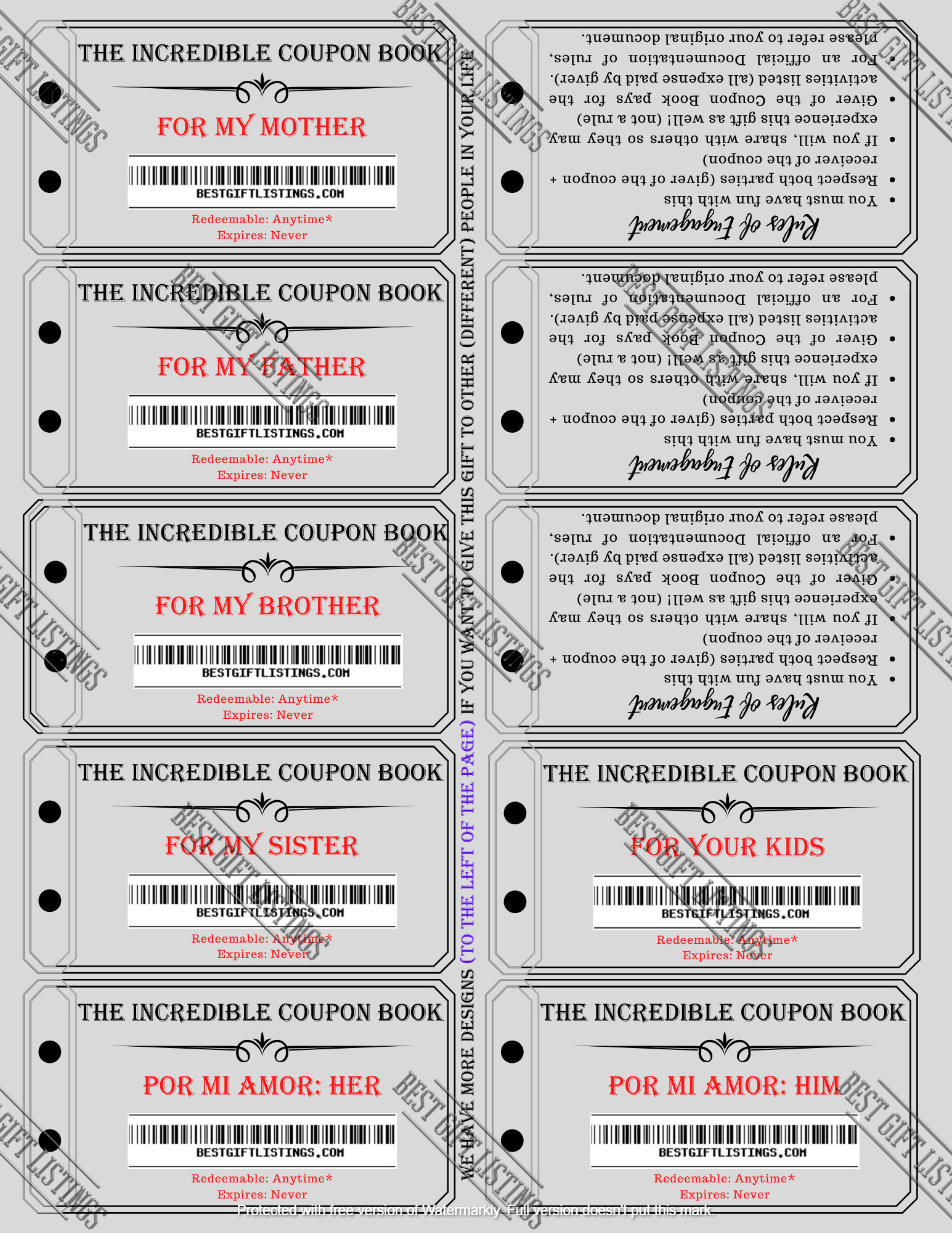 Printable Coupon Book | Fully Customizable Coupons | Holiday Gifts ...
