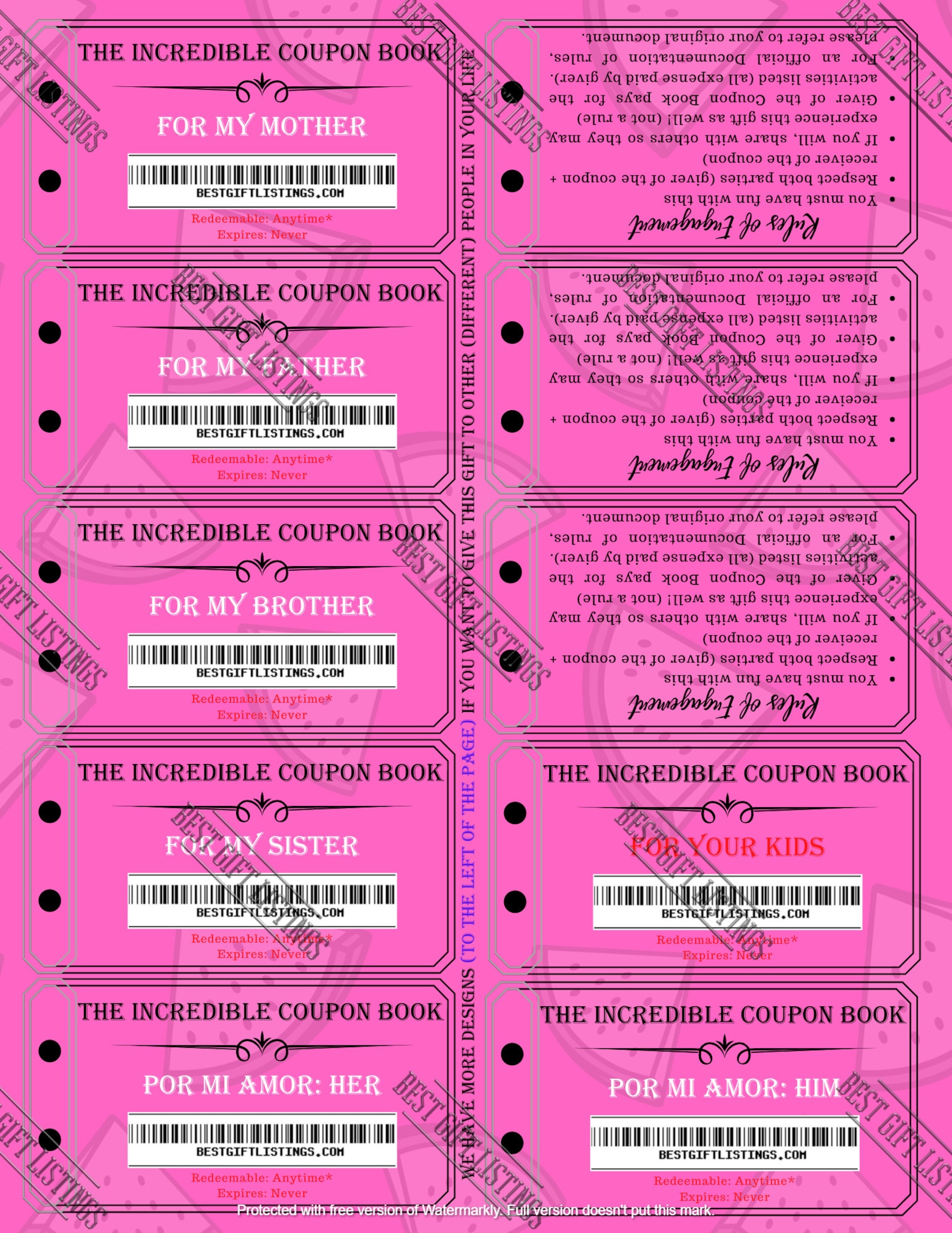 Printable Coupon Book | Fully Customizable Coupons | Holiday Gifts ...