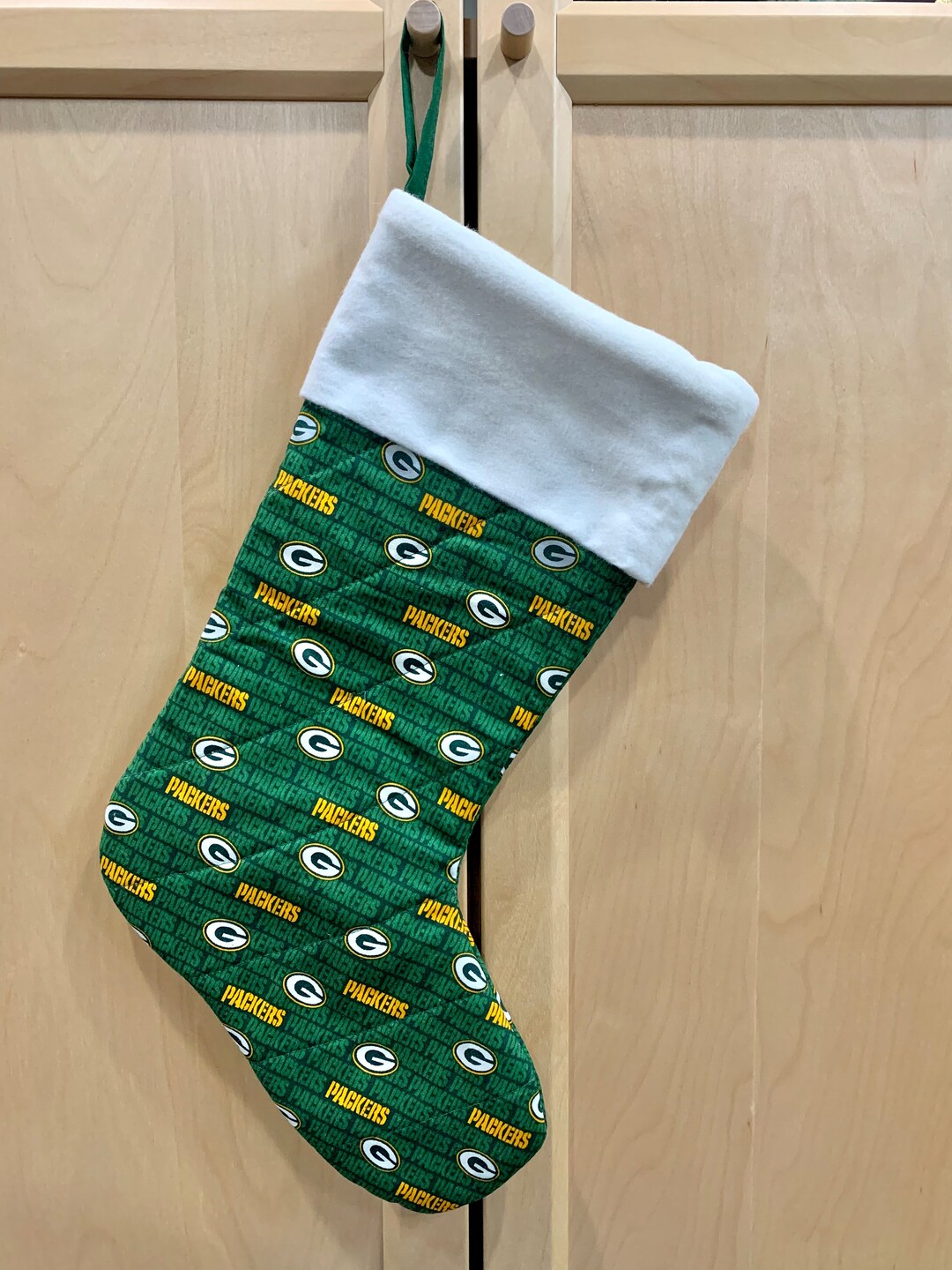 Quilted Green Bay Packers Christmas Stocking - Block Letters - Etsy