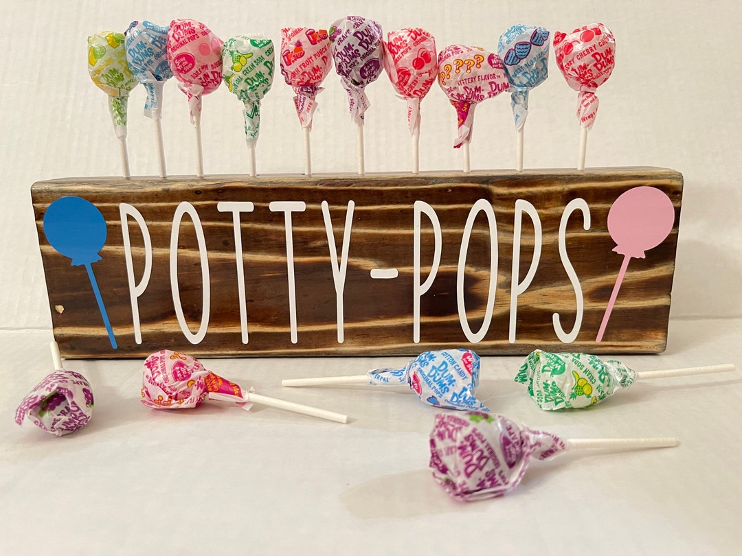 Potty Pops Sucker Holder: Kids Bathroom Training Reward - Etsy