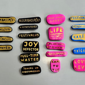 Text Brooch by IIDZIIBA Collection 2 - Etsy