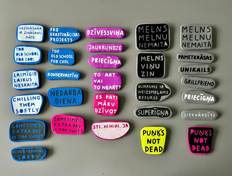 Text Brooch by IIDZIIBA Collection 1 - Etsy