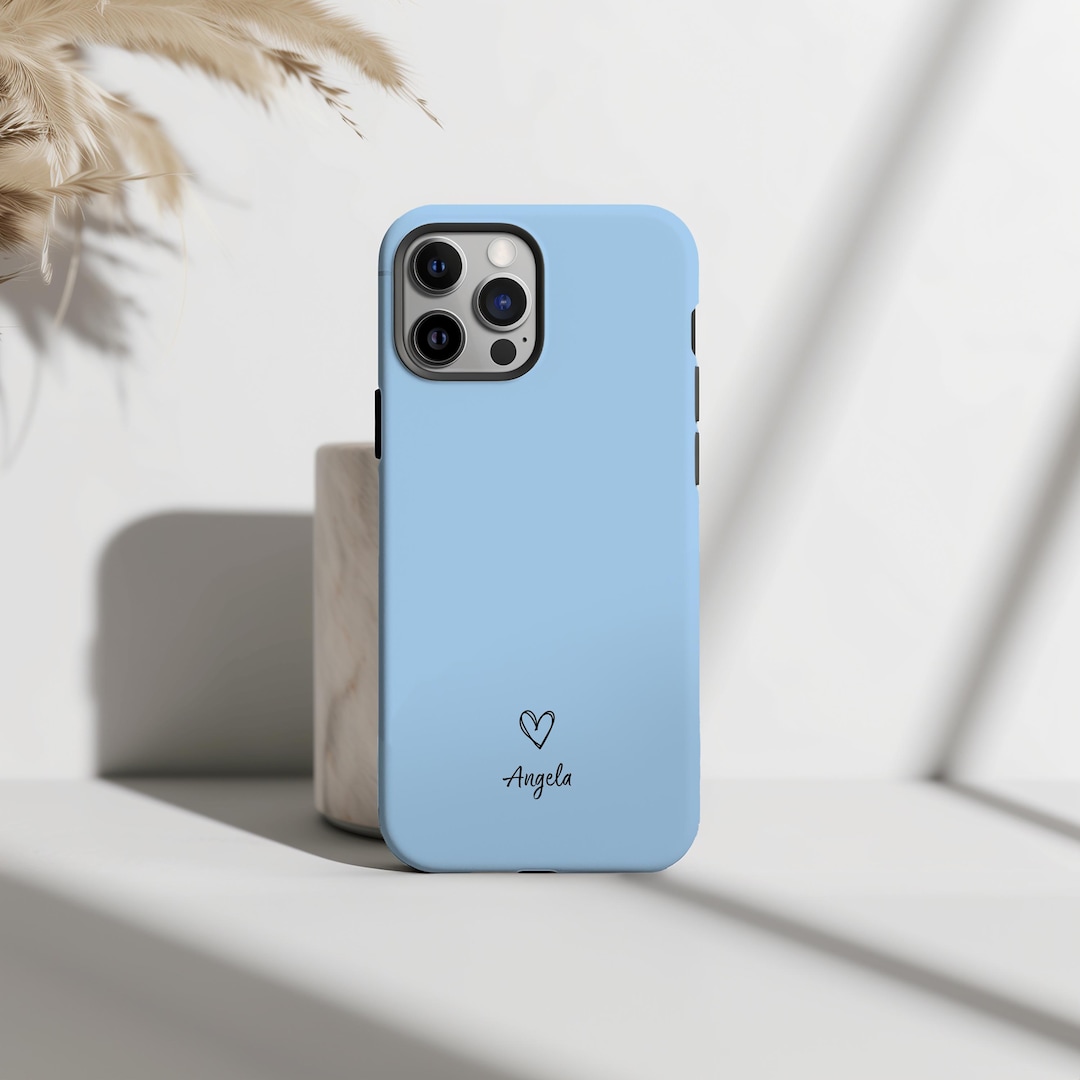 Baby Blue iPhone 16 Custom Case Personalised Baby Blue Case Cute Gift ...