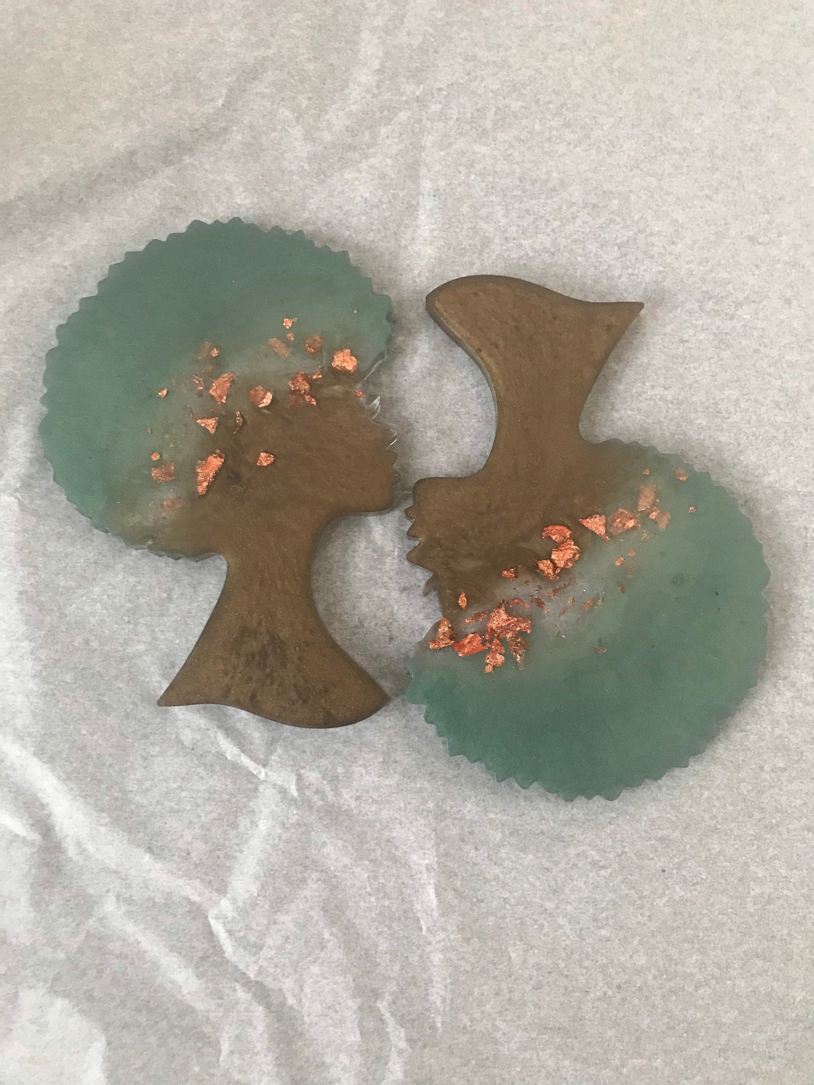 Two Set Afro Coasters - Etsy