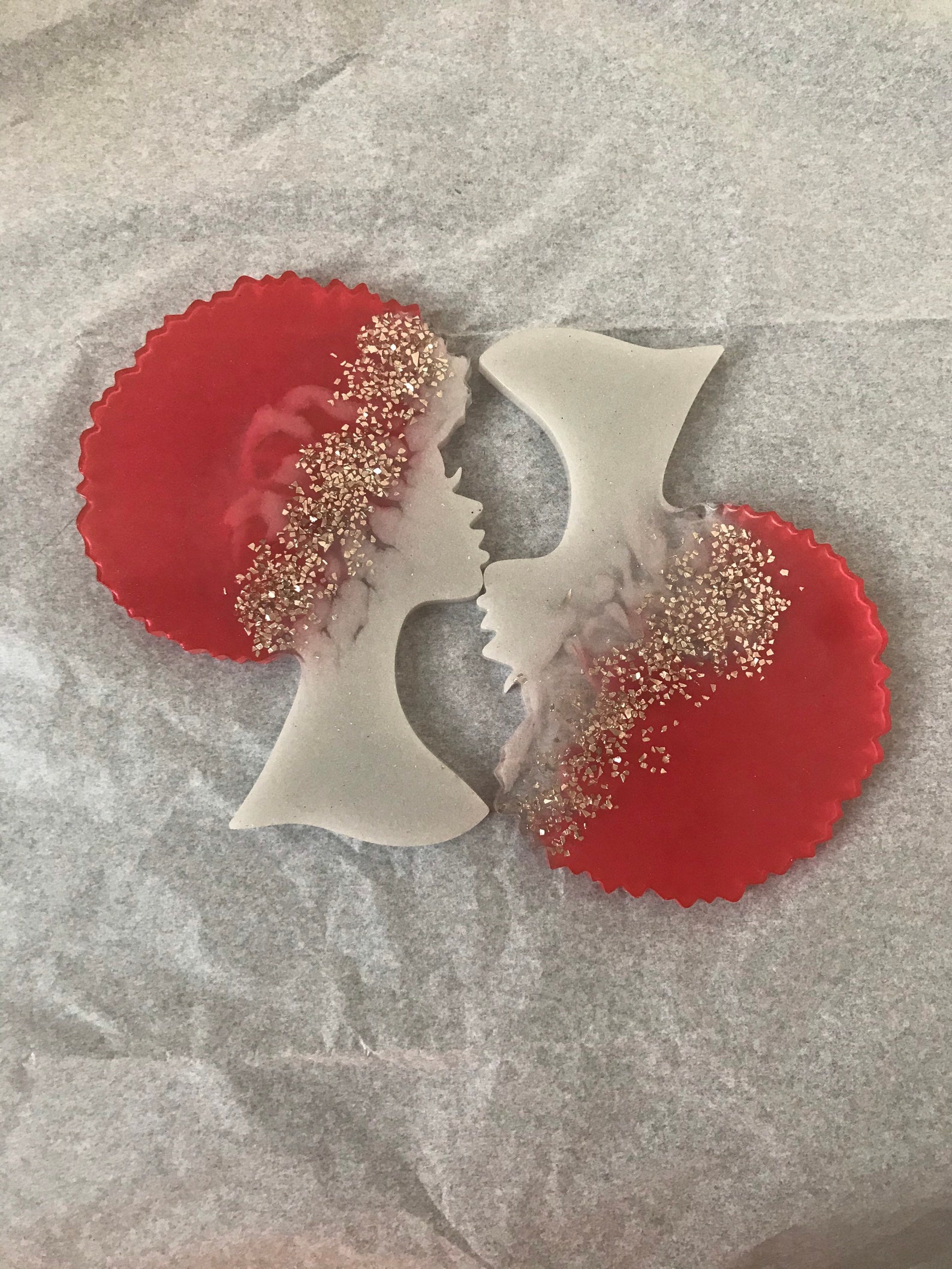 Two Set Afro Coasters - Etsy